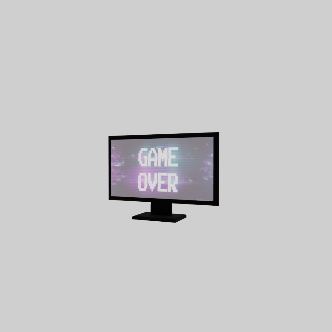 3D model Game over screen animated VR / AR / low-poly animated | CGTrader
