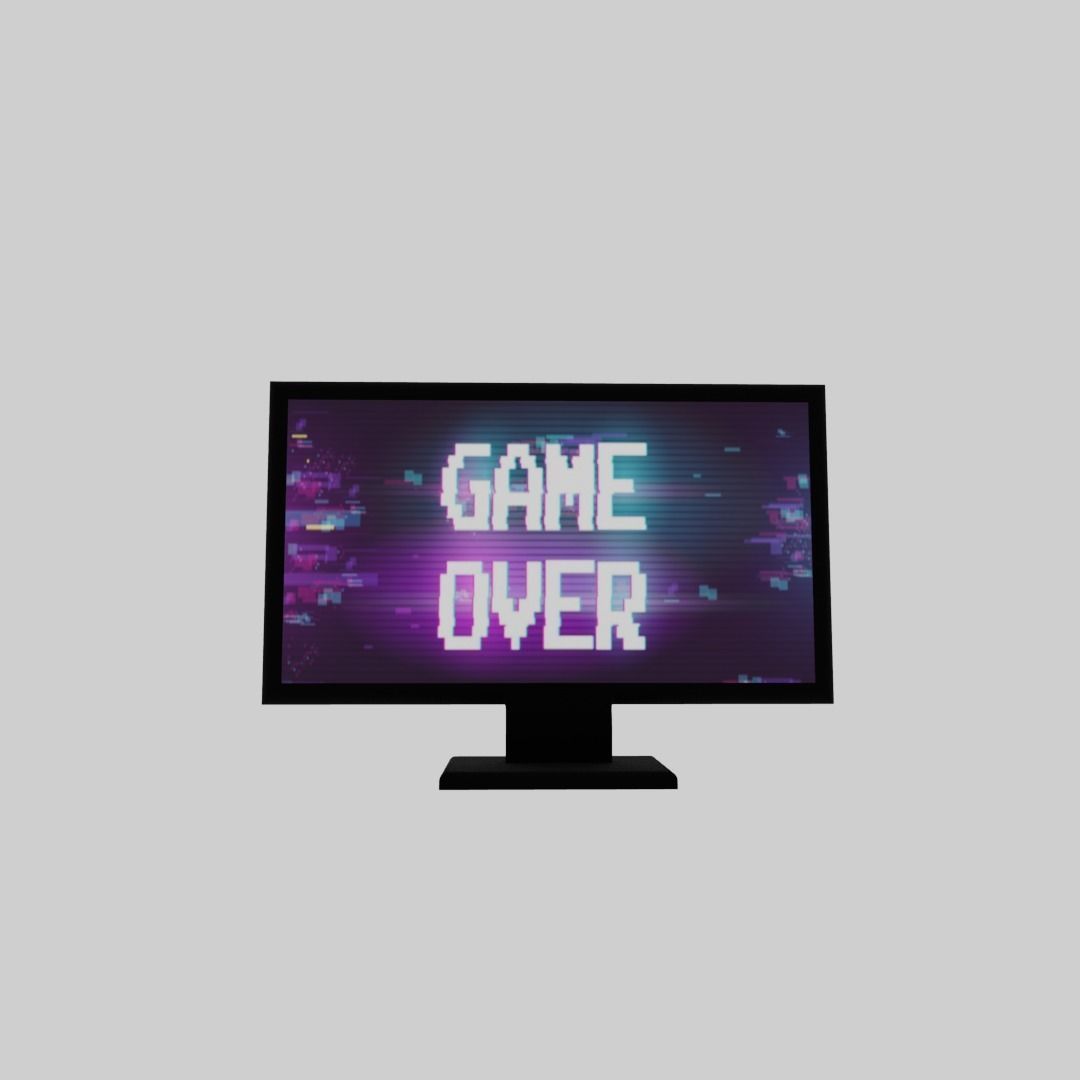 3D model Game over screen animated VR / AR / low-poly animated | CGTrader