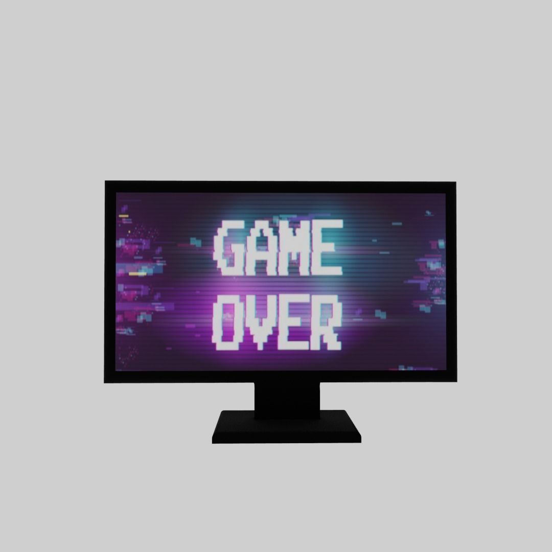 3D model Game over screen animated VR / AR / low-poly animated | CGTrader