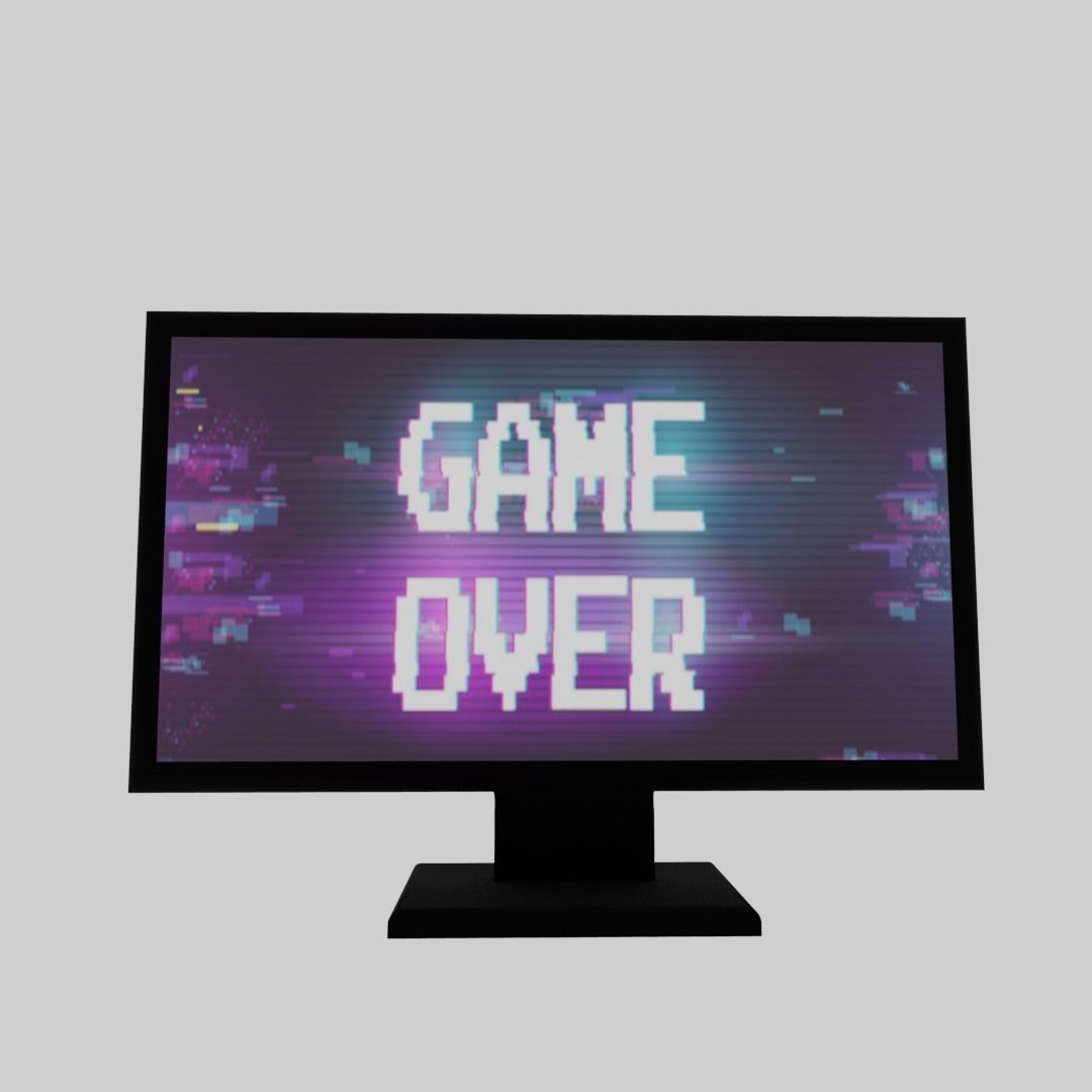 3D model Game over screen animated VR / AR / low-poly animated | CGTrader