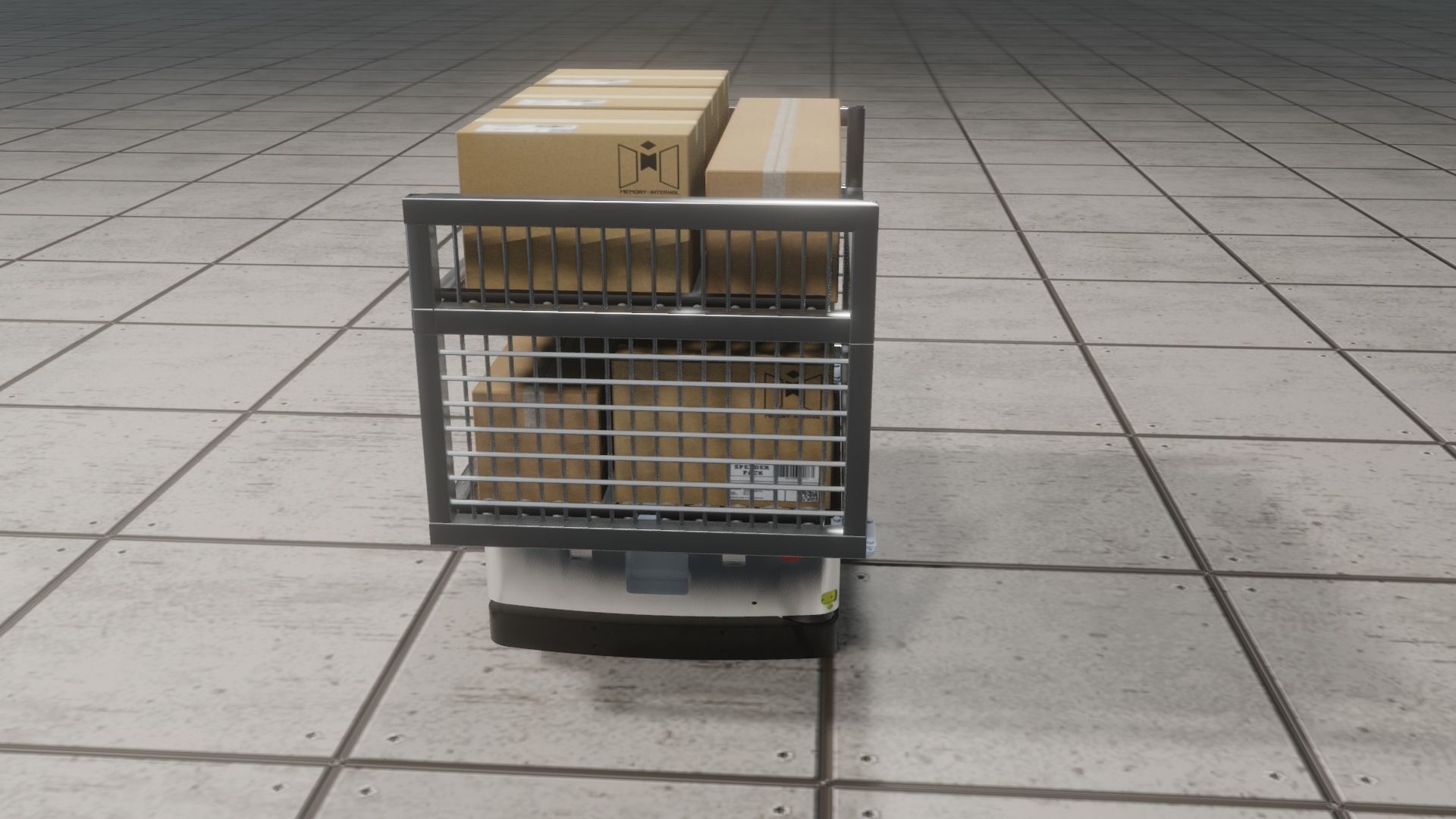 Industrial 3D AGV Trolley free VR / AR / low-poly 3D model | CGTrader