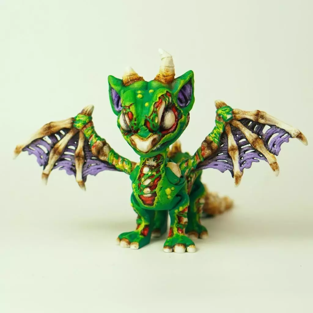 FLEXI ZOMBIE DRAGON ARTICULATED 3D model 3D printable | CGTrader