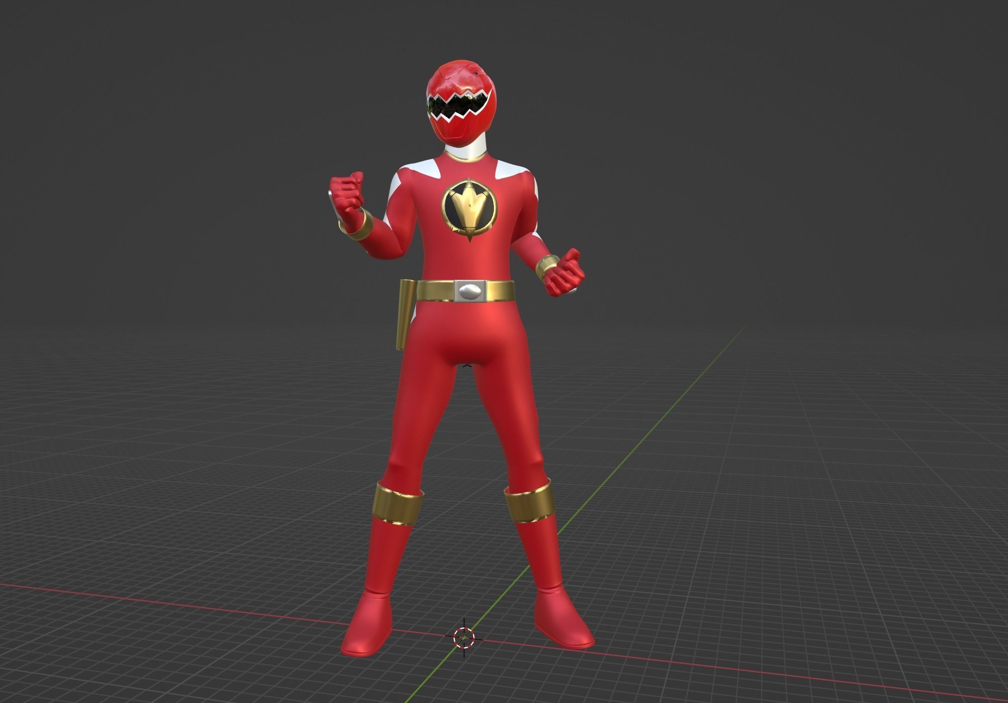 3D model Red Dino Ranger - Dino Thunder VR / AR / low-poly | CGTrader