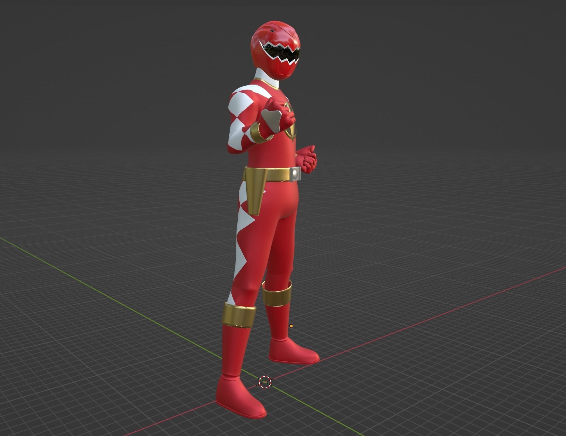 3D model Red Dino Ranger - Dino Thunder VR / AR / low-poly | CGTrader