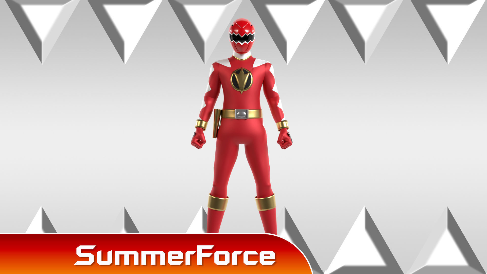 3D model Red Dino Ranger - Dino Thunder VR / AR / low-poly | CGTrader