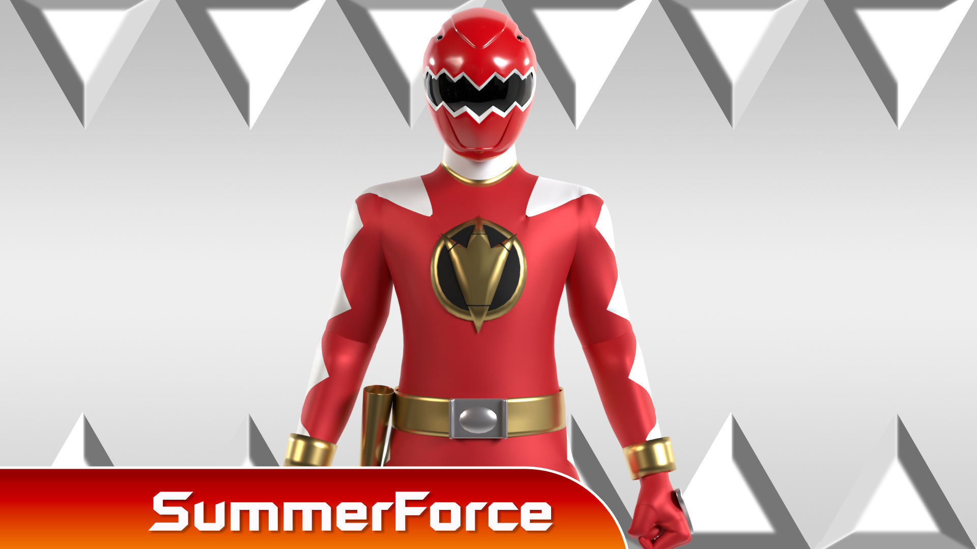 3D model Red Dino Ranger - Dino Thunder VR / AR / low-poly | CGTrader