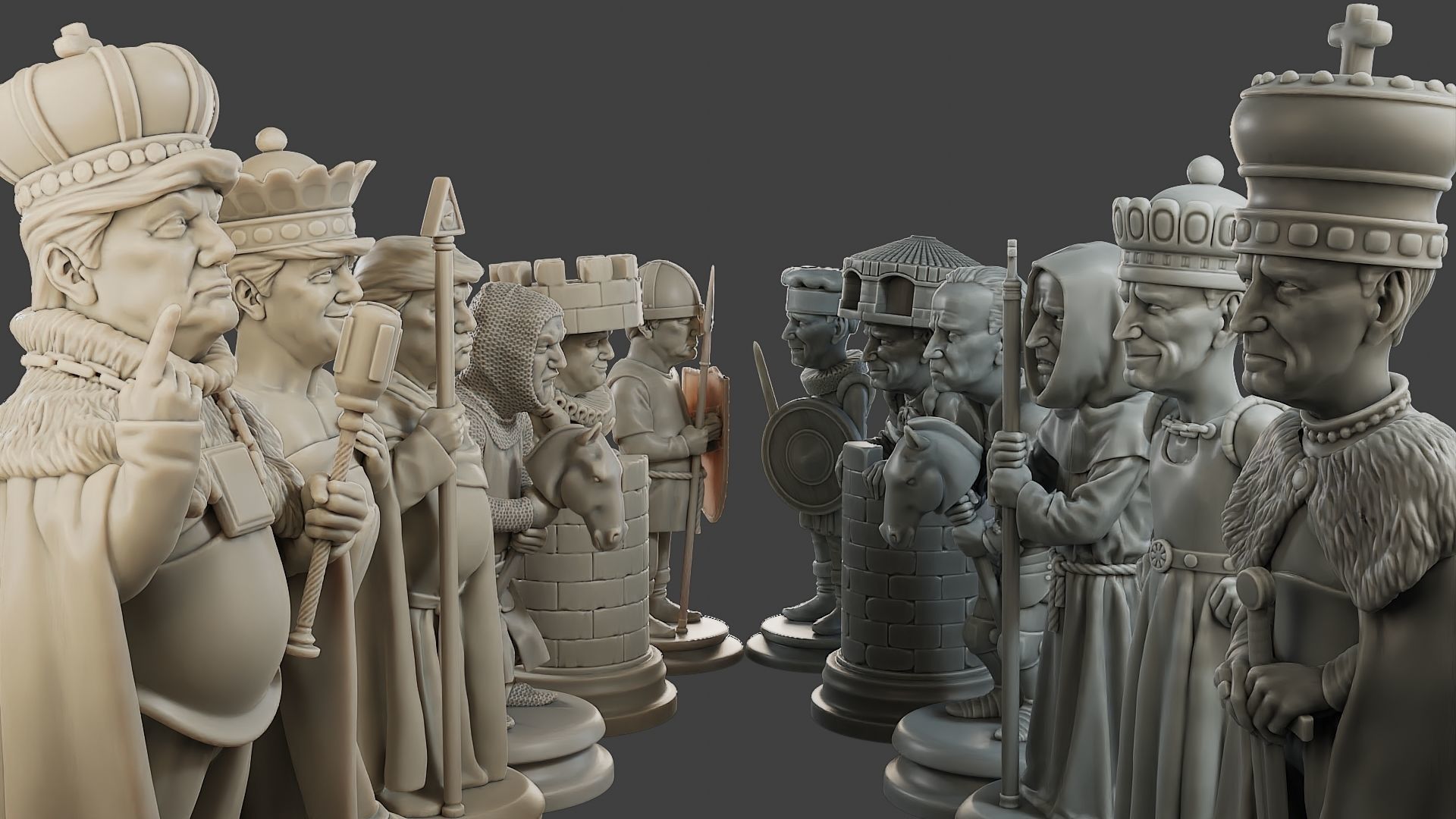 Donald Trump vs Joe Biden Chess 3D model 3D printable | CGTrader