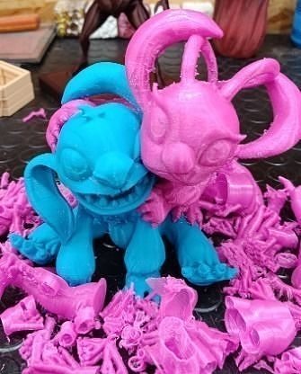 Lover Pink Blue 3D model 3D printable | CGTrader