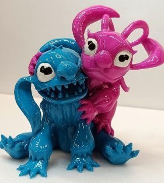 Lover Pink Blue 3D model 3D printable | CGTrader