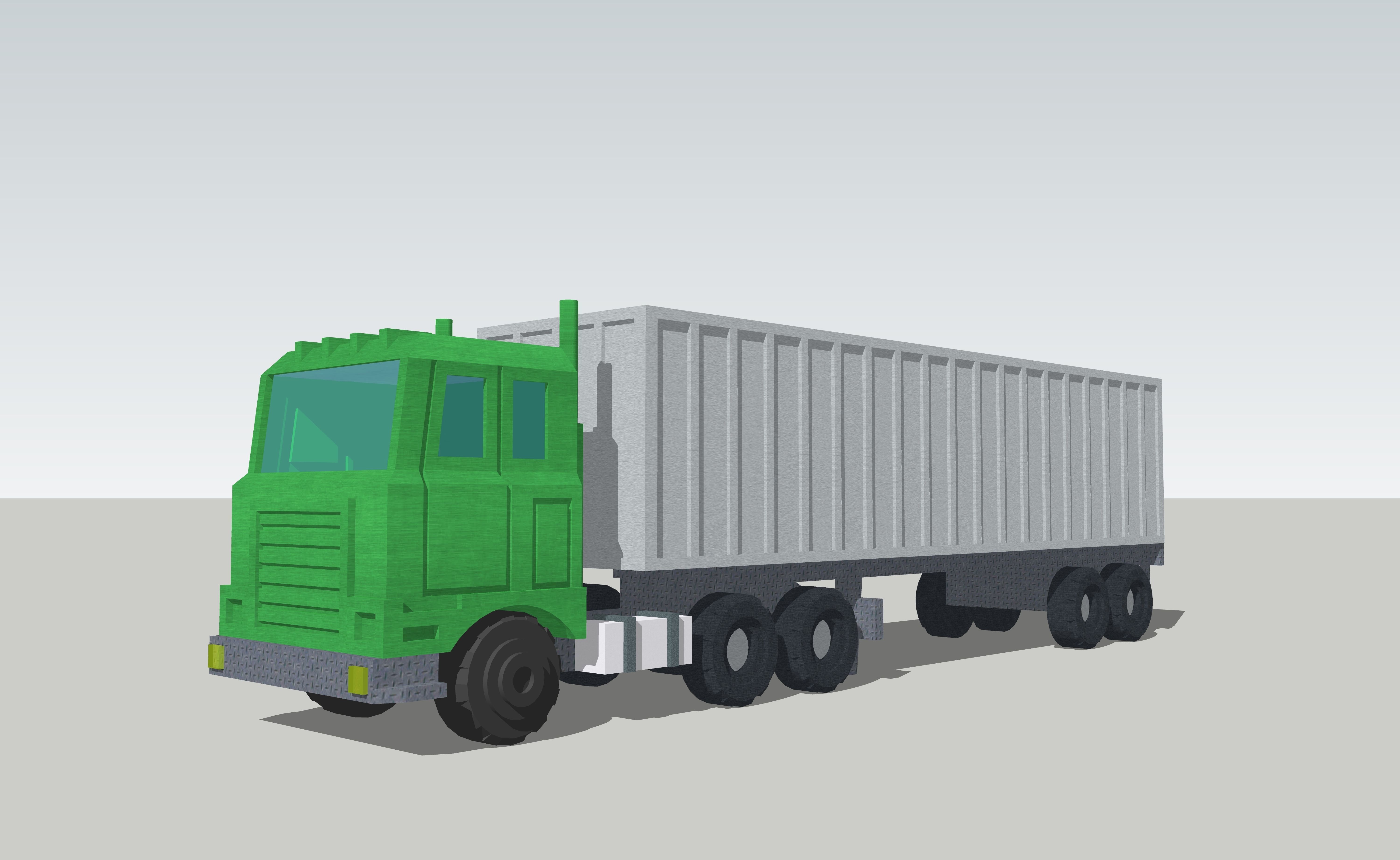 3D model Container Truck Trailer by Outland Models VR / AR / low-poly ...