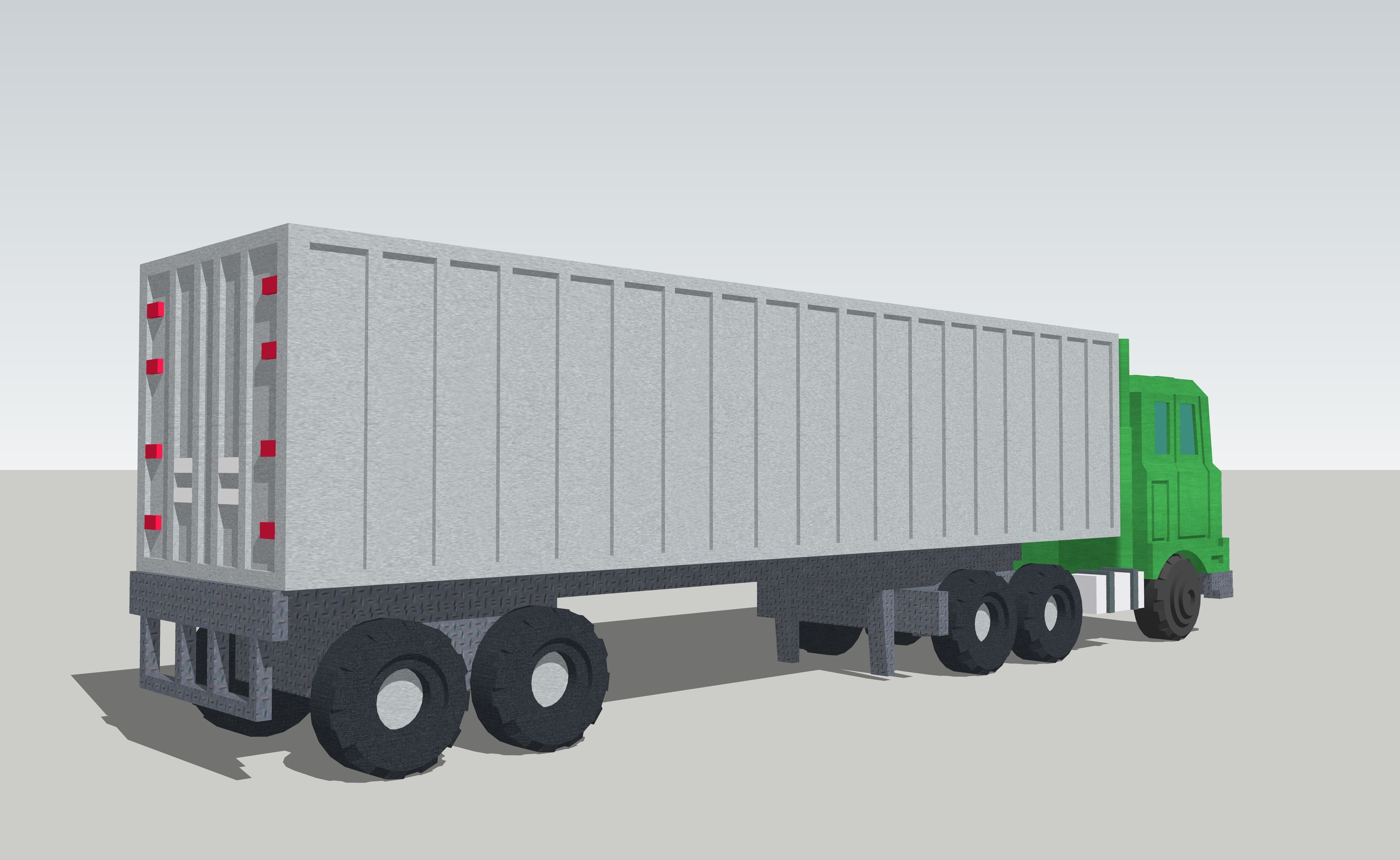 3D model Container Truck Trailer by Outland Models VR / AR / low-poly ...