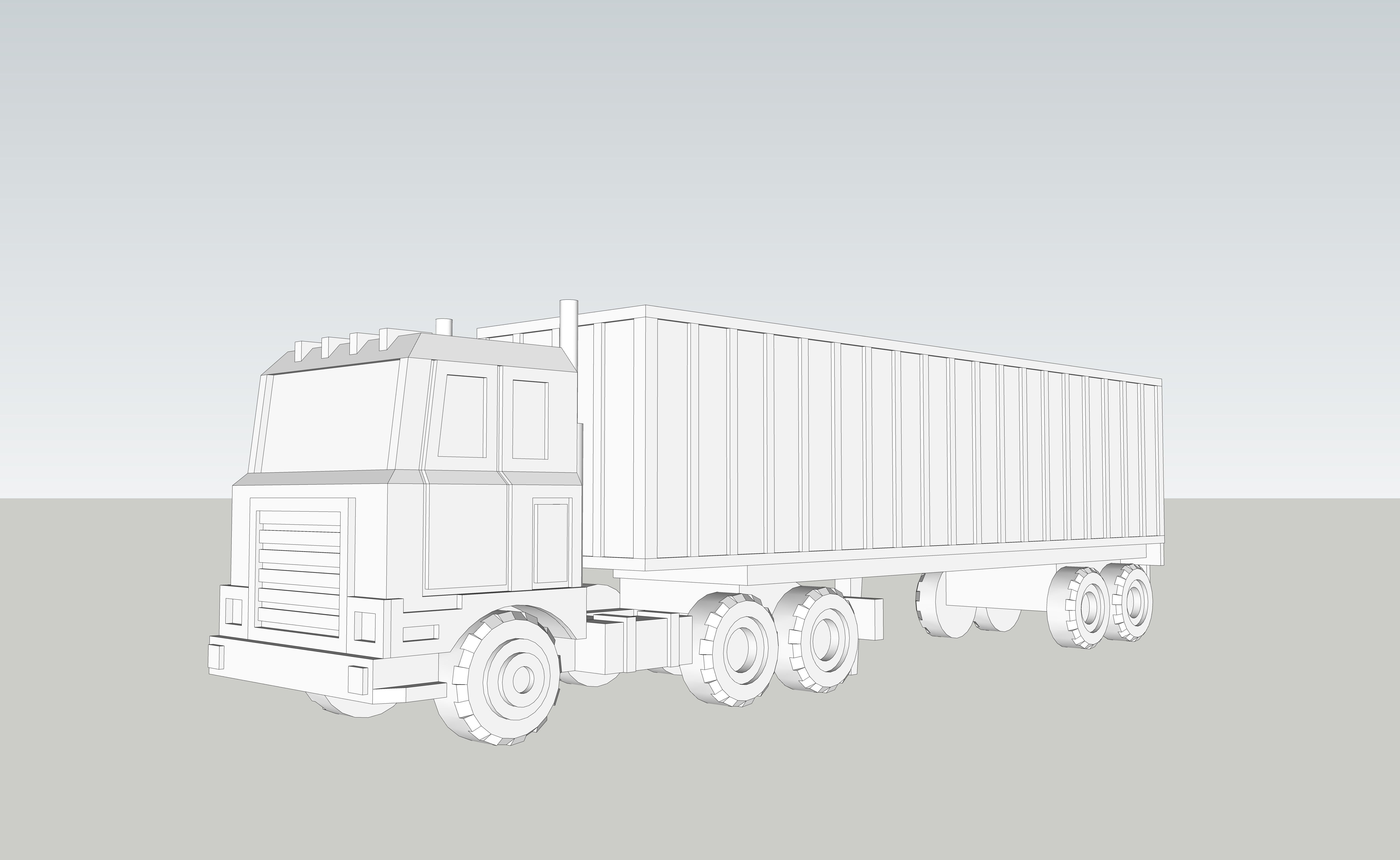 3D model Container Truck Trailer by Outland Models VR / AR / low-poly ...