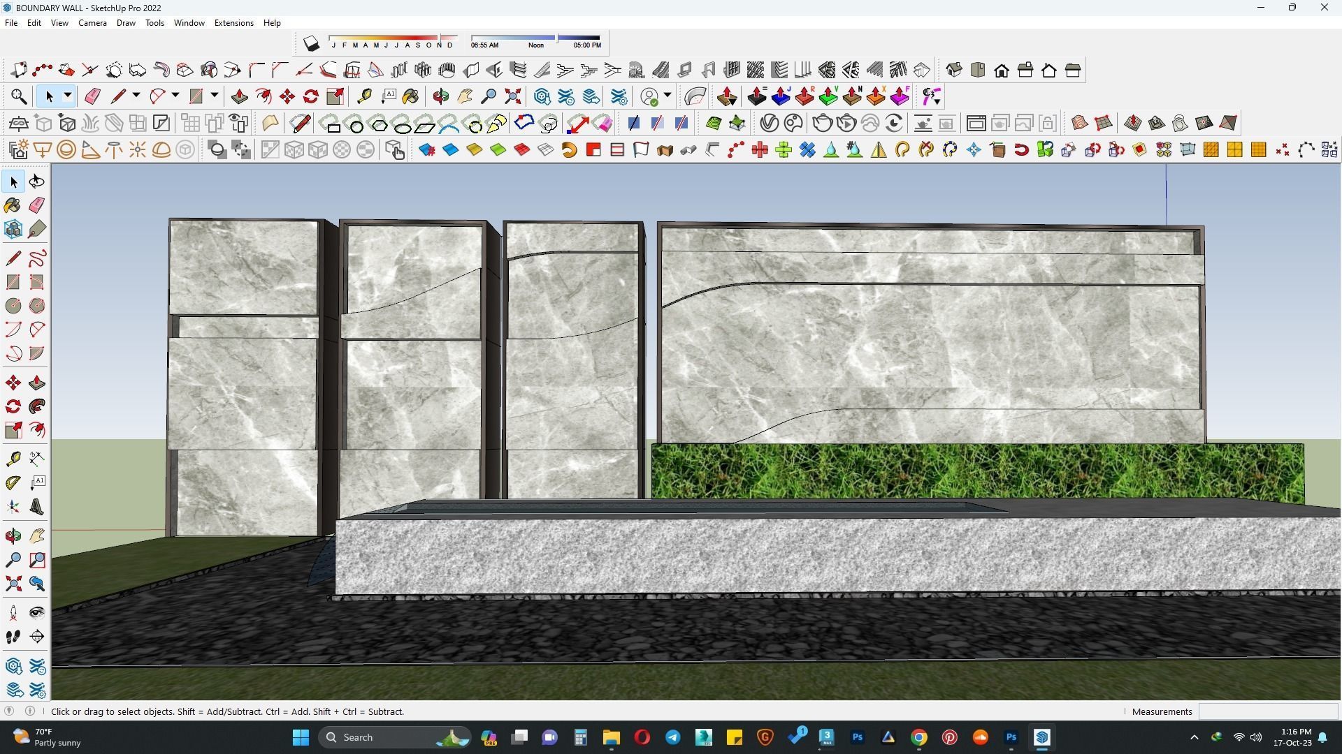 Boundary wall design 3d model 3D model | CGTrader