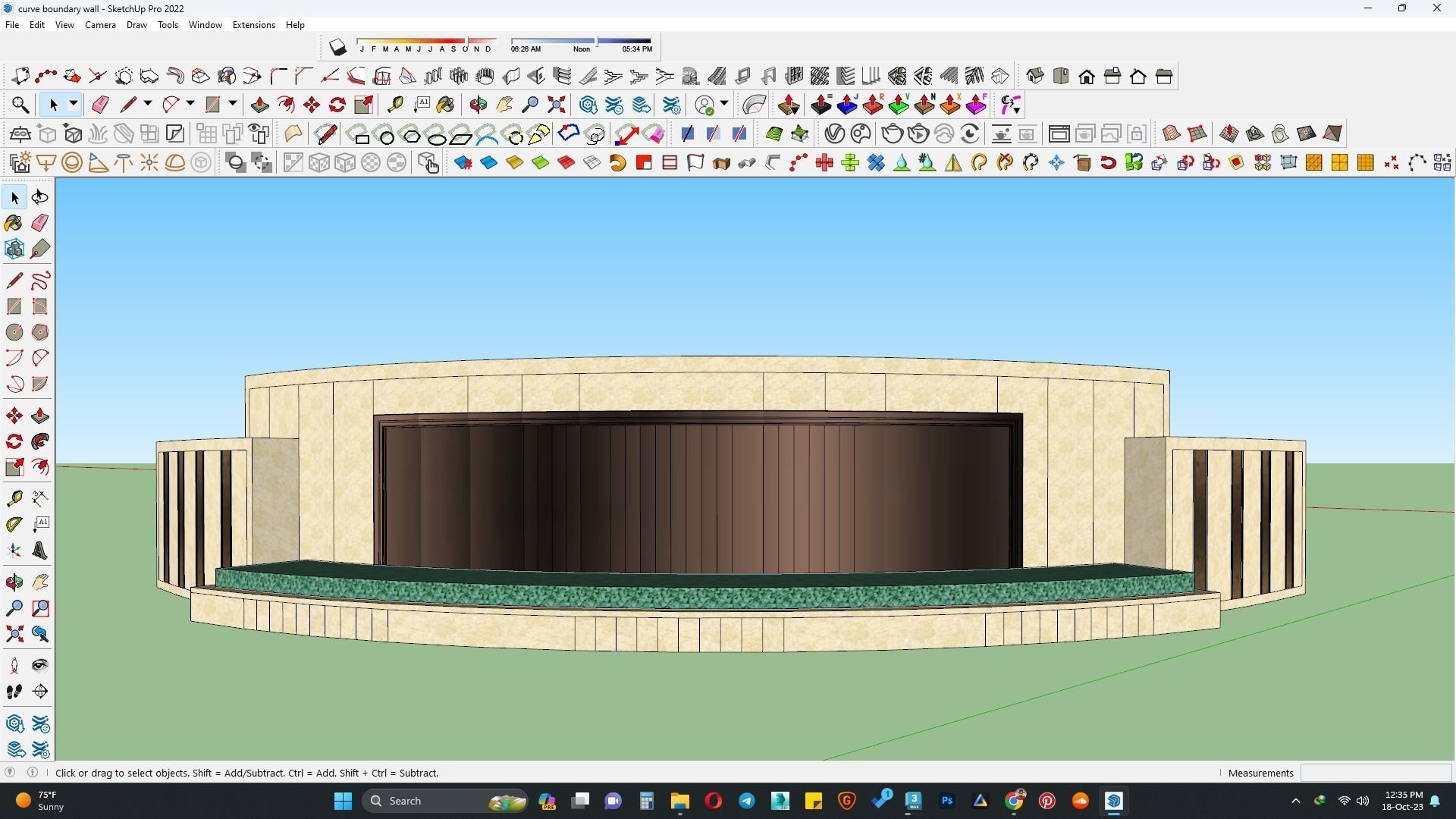 Curve boundary wall 3d model 3D model | CGTrader