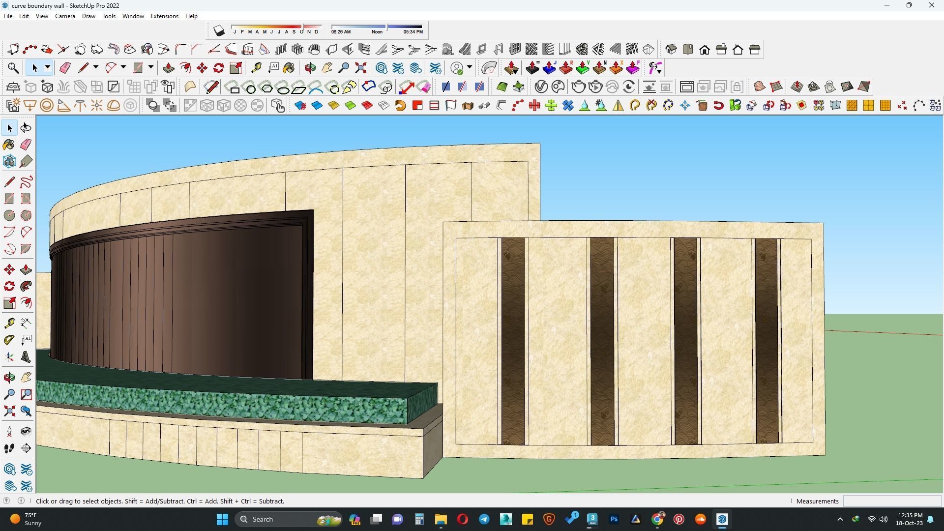 Curve boundary wall 3d model 3D model | CGTrader