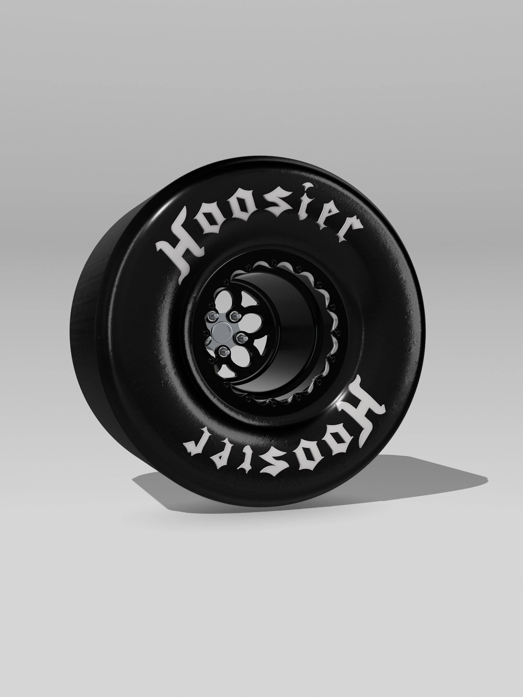 Drag Wheel COMBO Rear Weld Alpha 1 with Big Tire Hoosier 3D model 3D ...