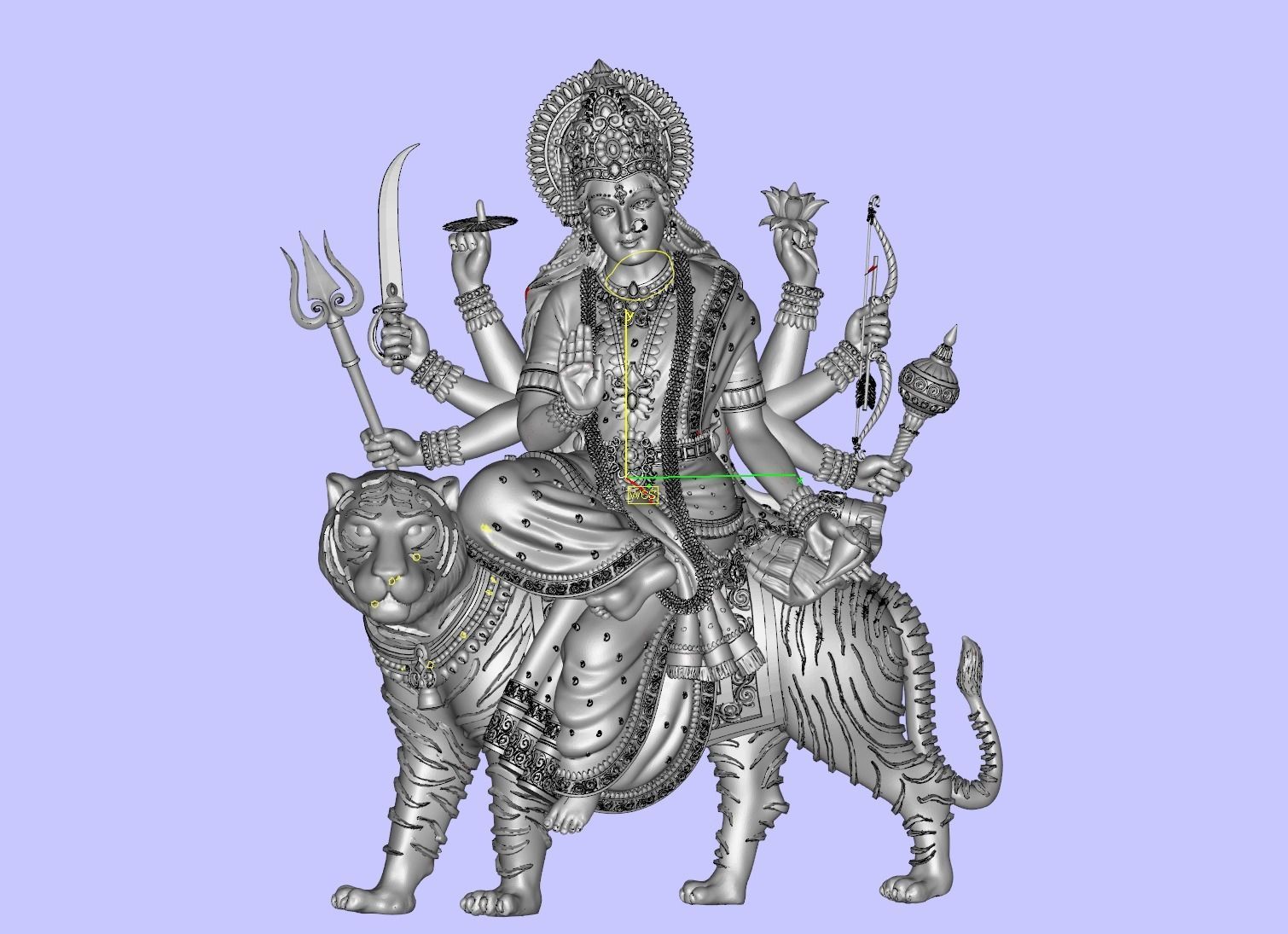 Durga Devi 3D model 3D printable | CGTrader