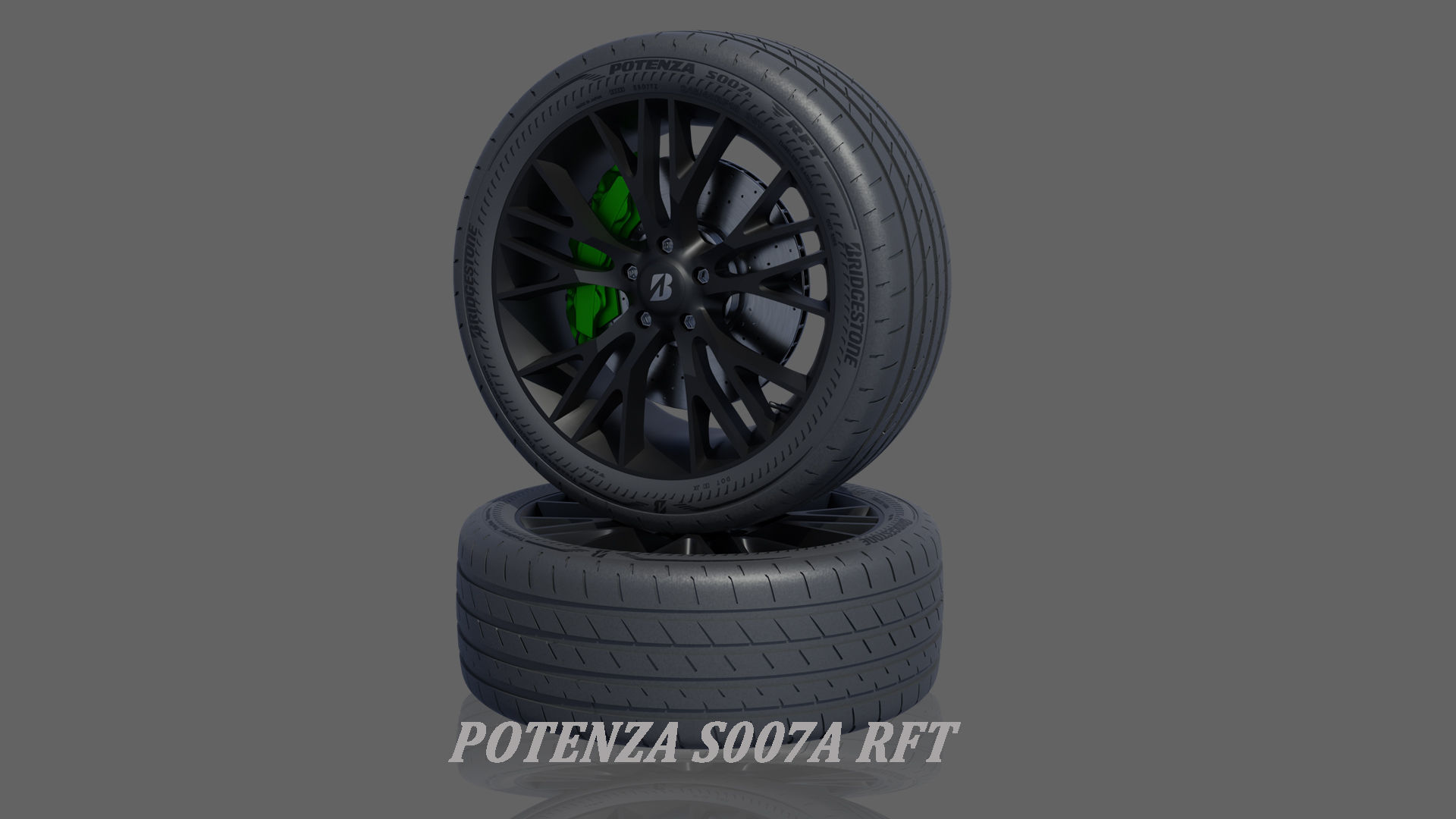 3D model 3D 3d Wheel Model of Bridgestone Potenza S007A RFT VR / AR / low-poly | CGTrader