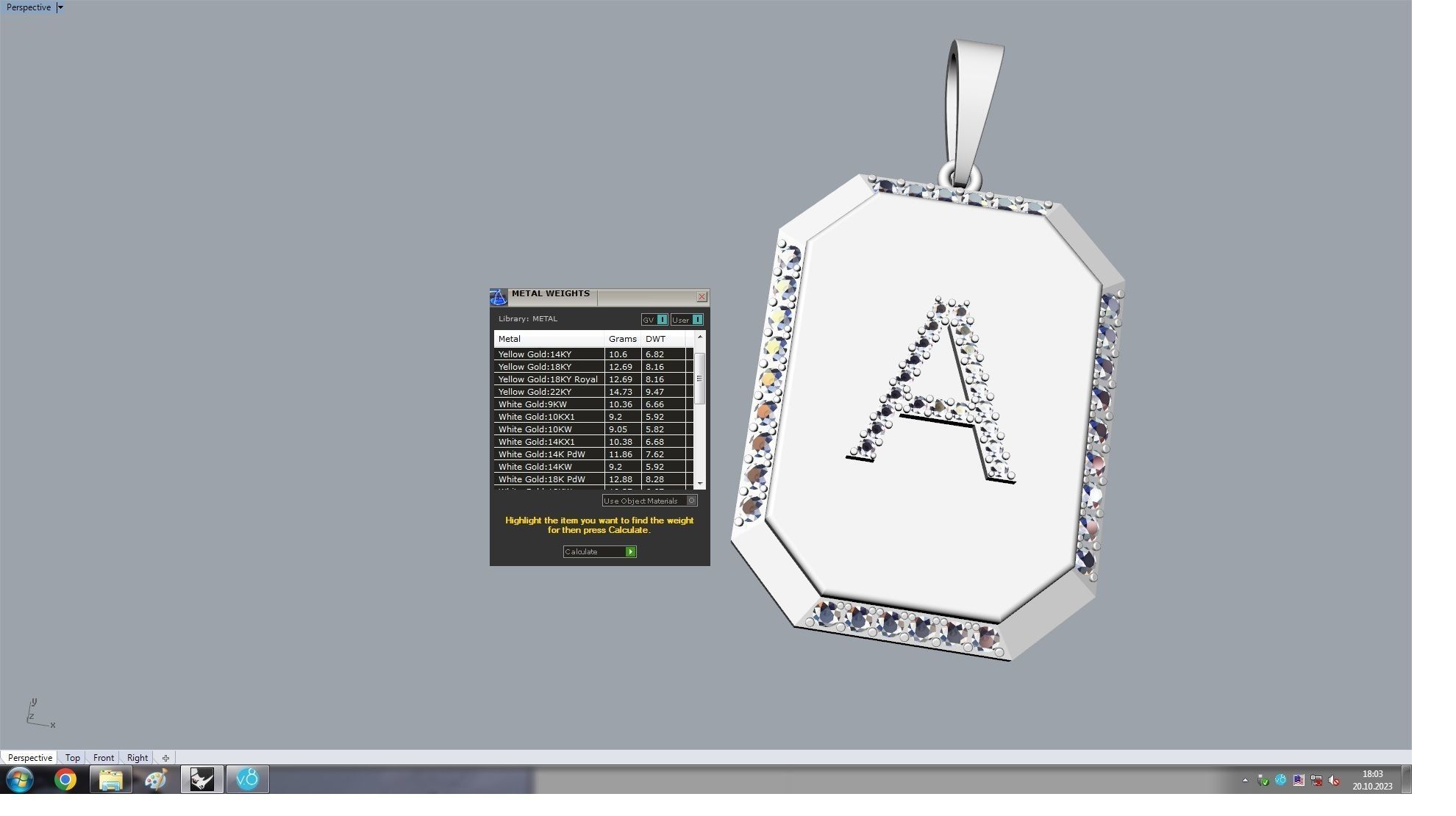 Letter A Medallion Pendant free 3D model 3D printable | CGTrader