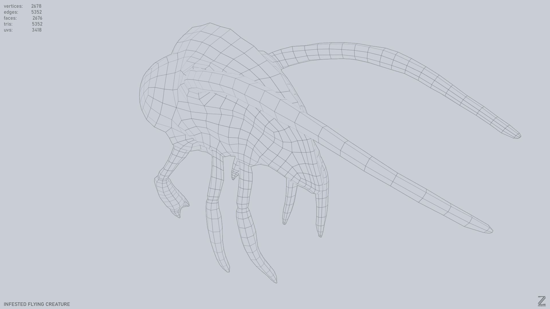 3D model Infested flying creature VR / AR / low-poly | CGTrader