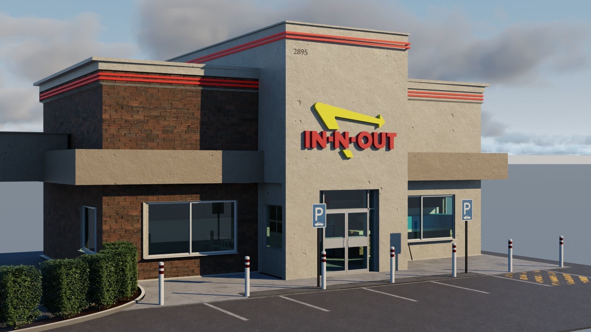 IN-N-OUT restaurant 3D model | CGTrader