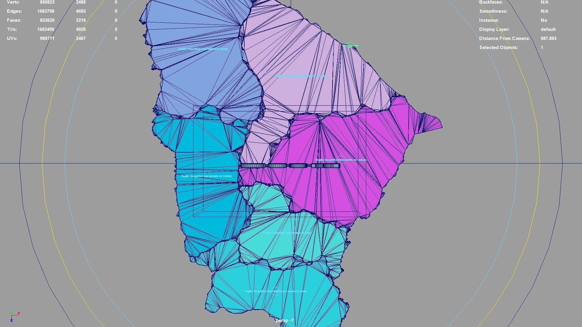 Ceara Northeast Region Brazil map region geography political 3D model ...