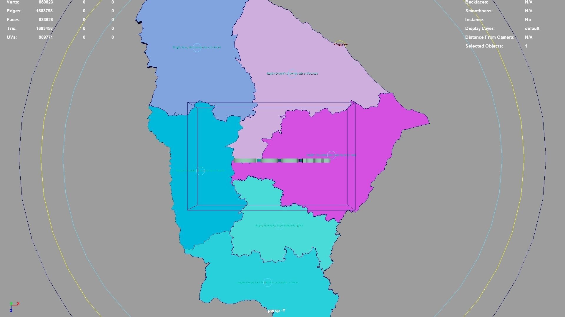 Ceara Northeast Region Brazil map region geography political 3D model ...