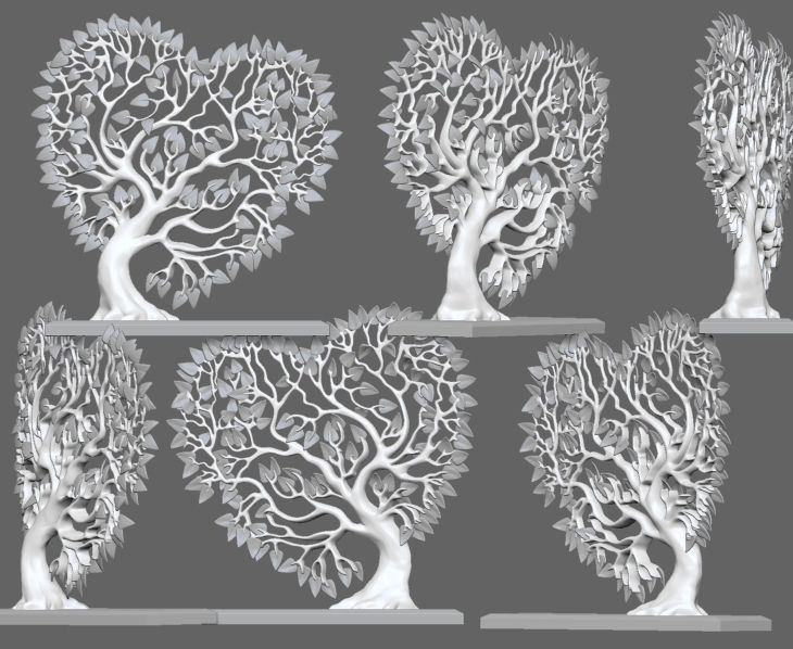 Heart Tree 3D model 3D printable | CGTrader