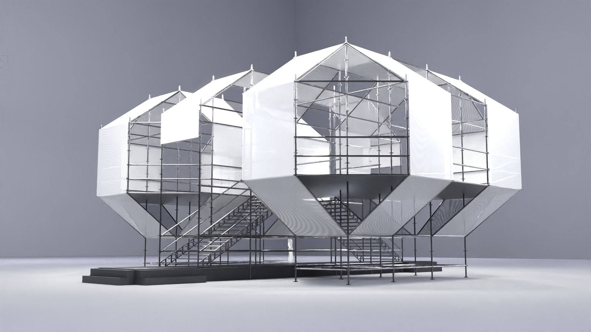 Layher Structure Pavilion 4 3D model | CGTrader