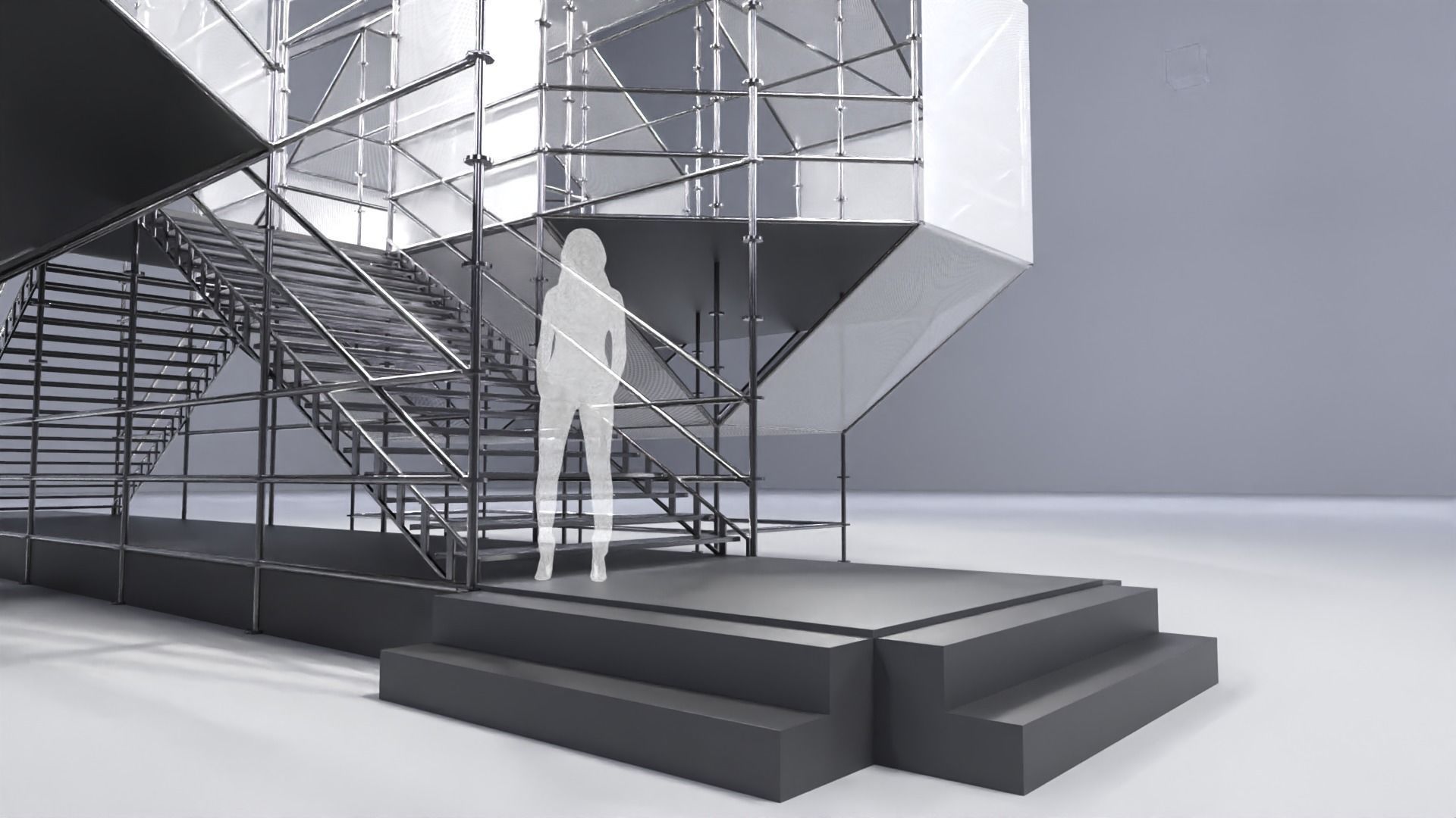 Layher Structure Pavilion 4 3D model | CGTrader