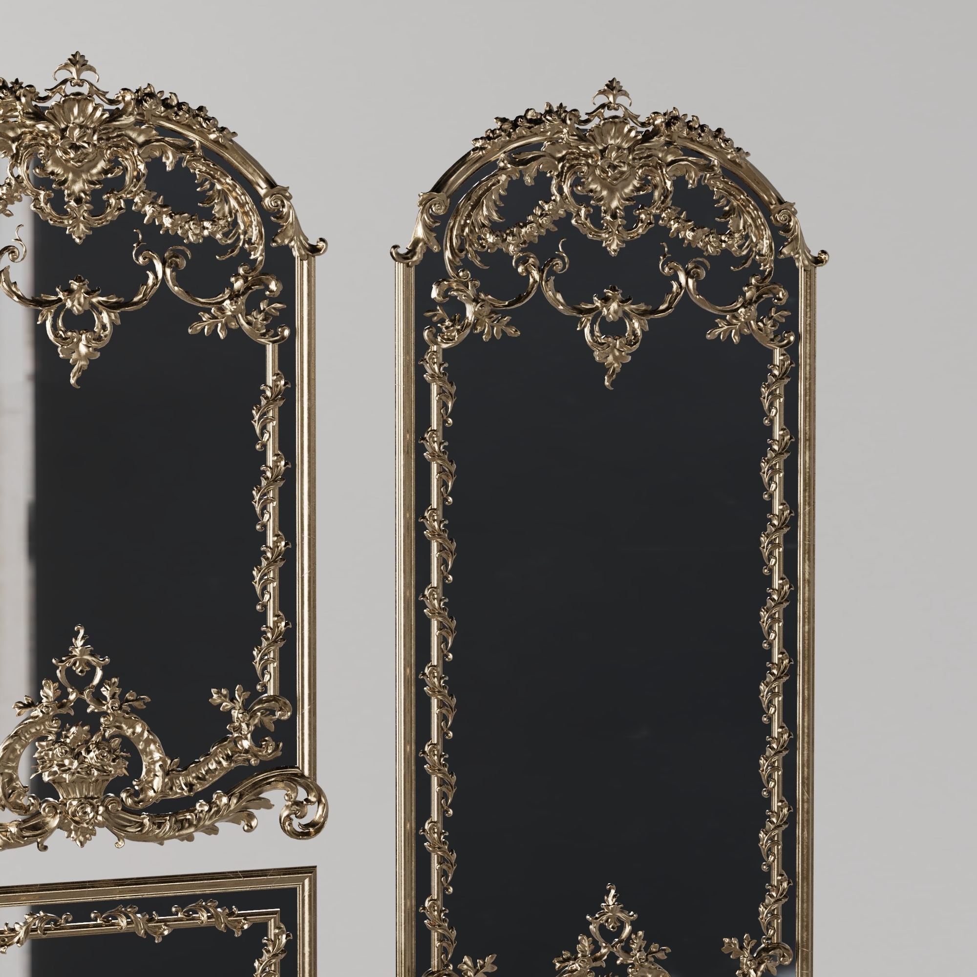 Set of mirrors in classic style 3D model | CGTrader