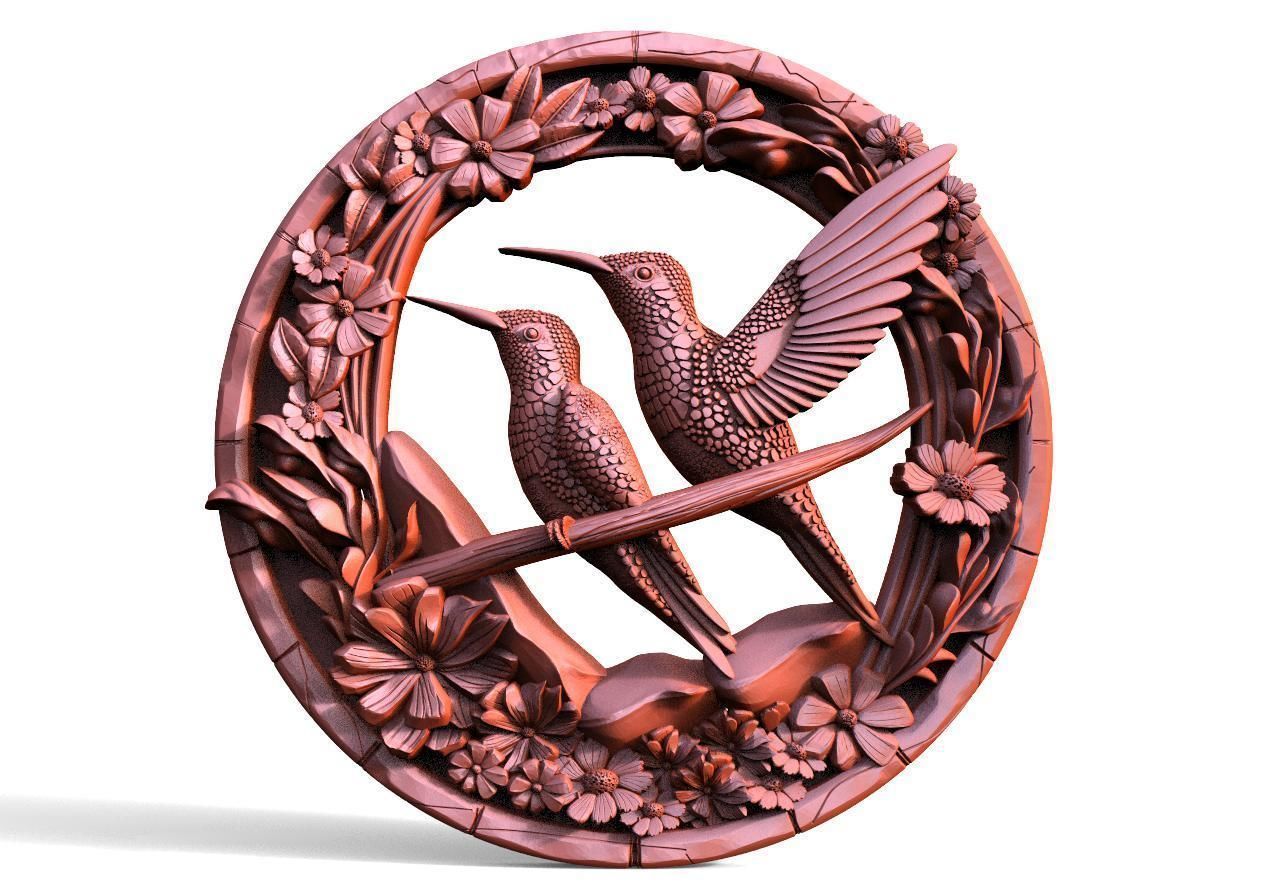 Hummingbirds CNC 3D model 3D printable | CGTrader