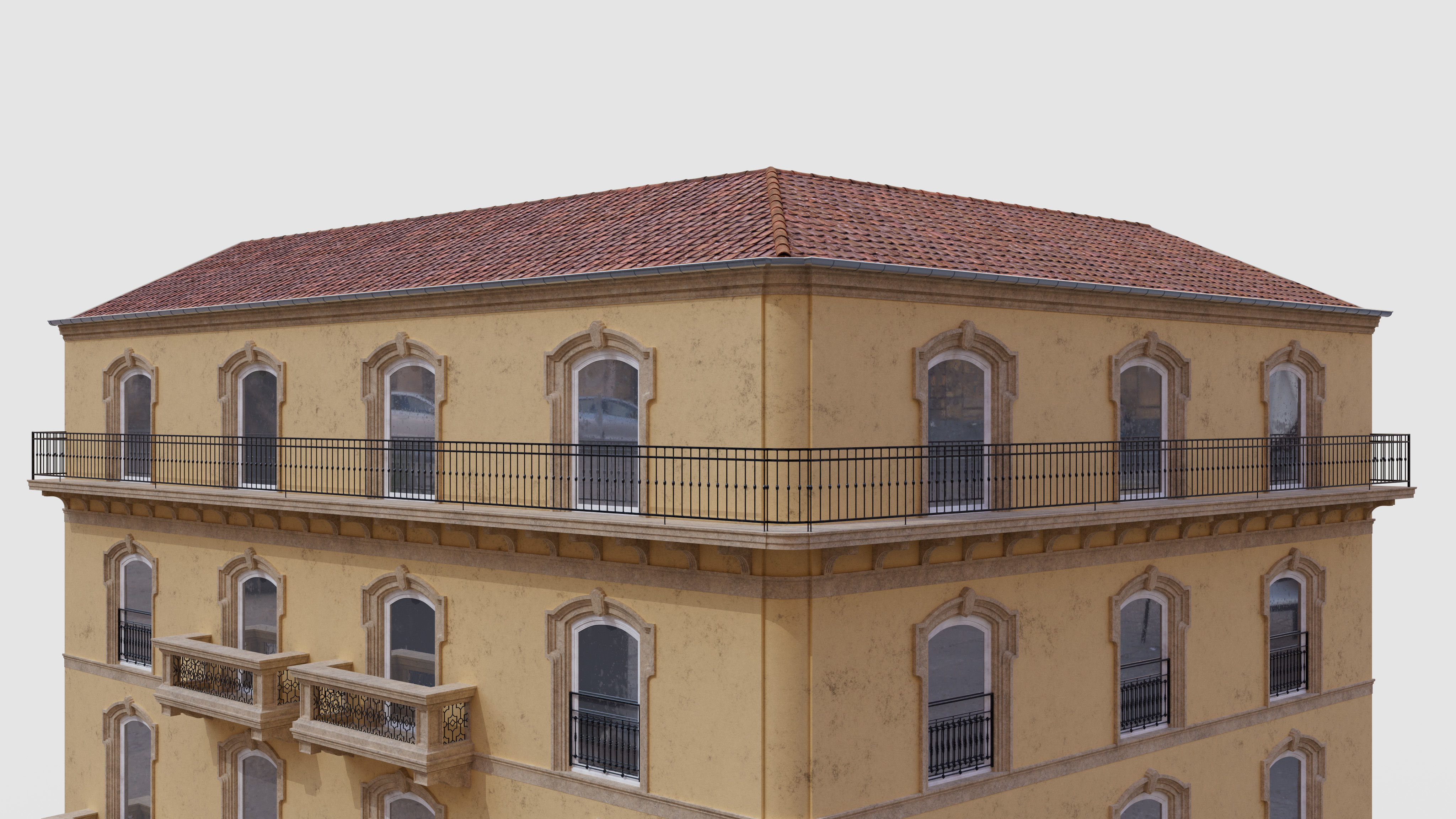 Classic Italian 3 Buildings Pack 3D model | CGTrader
