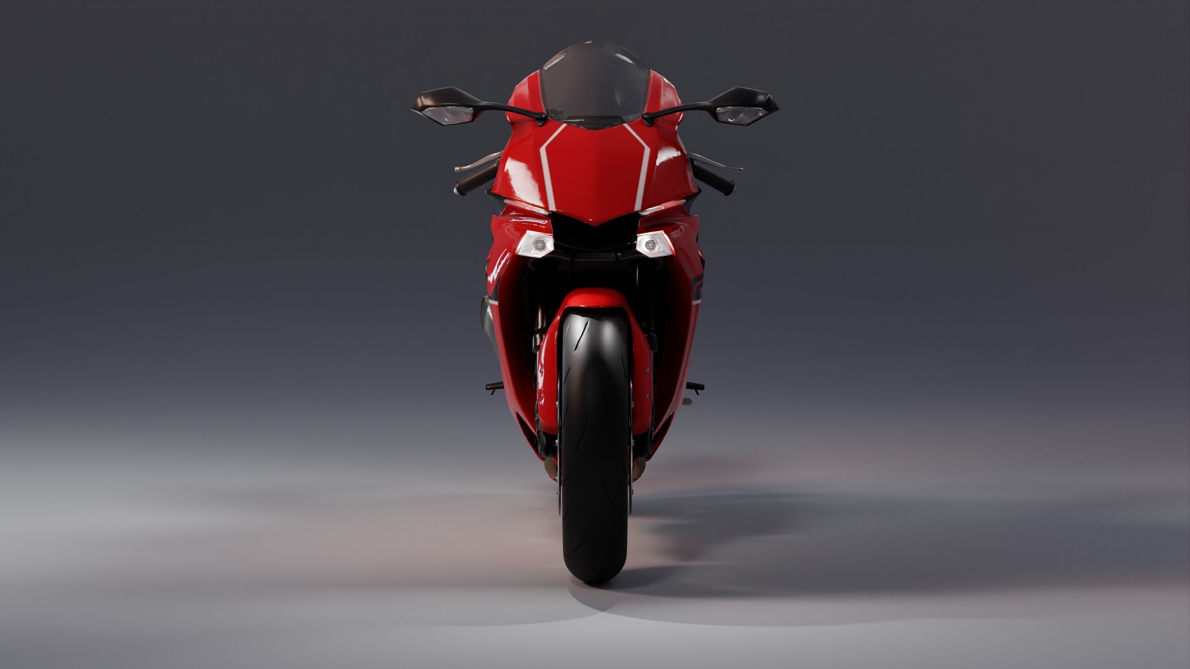 3D model Yamaha R1 2015 Red and black VR / AR / low-poly | CGTrader