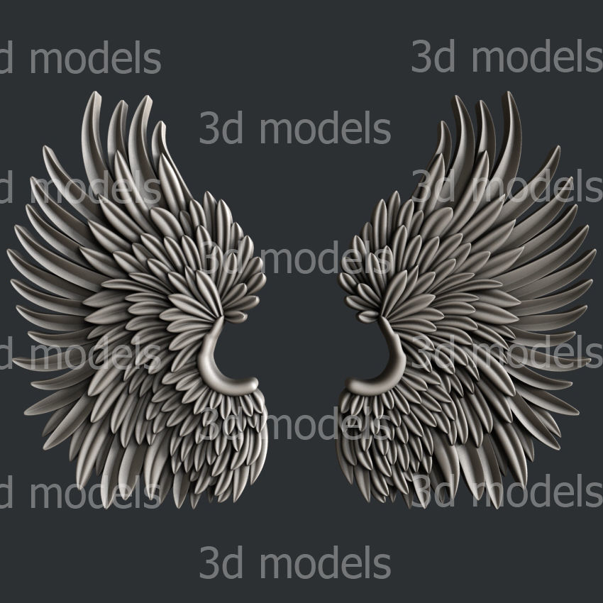 3d STL models for CNC router wings P477 3D model | CGTrader
