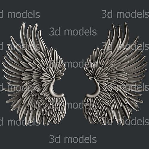 3d STL models for CNC router wings P477 3D model | CGTrader