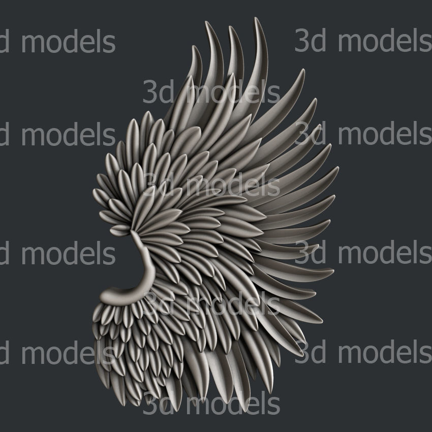 3d STL models for CNC router wings P477 3D model | CGTrader