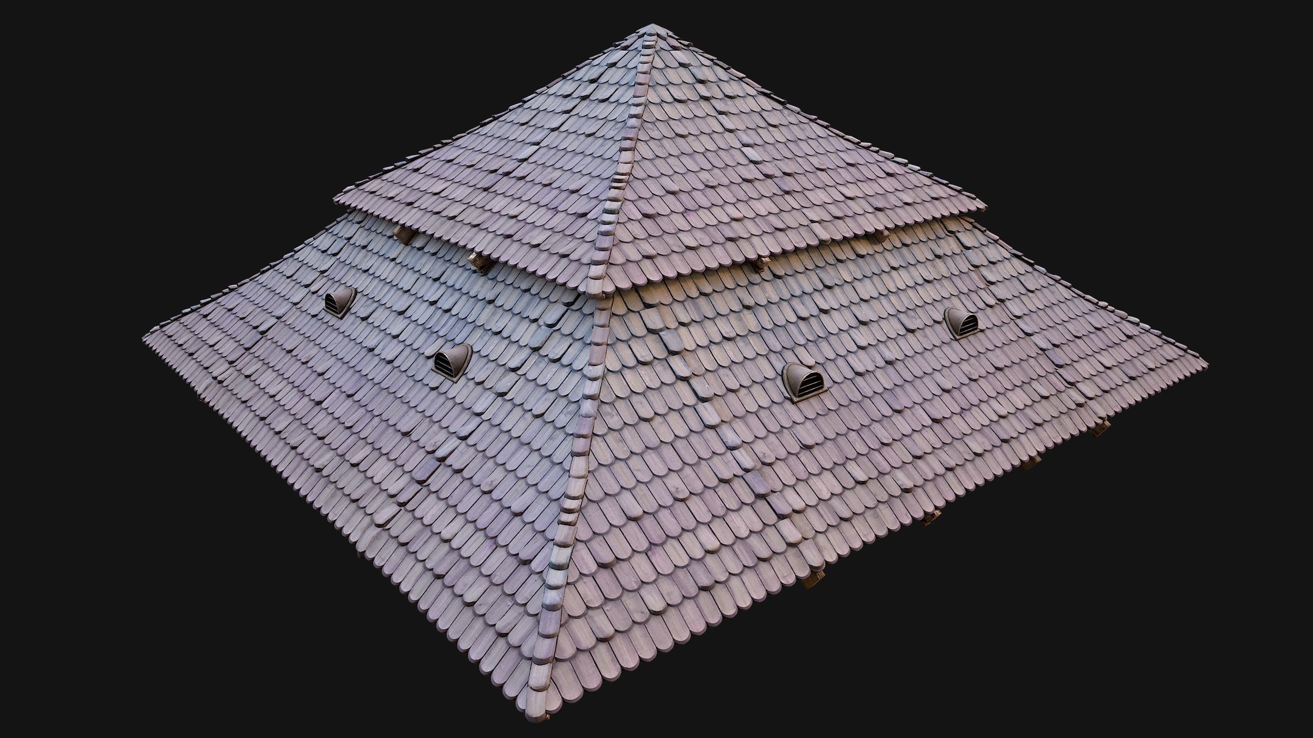 3D model Medieval Roof Large Pyramid VR / AR / low-poly | CGTrader