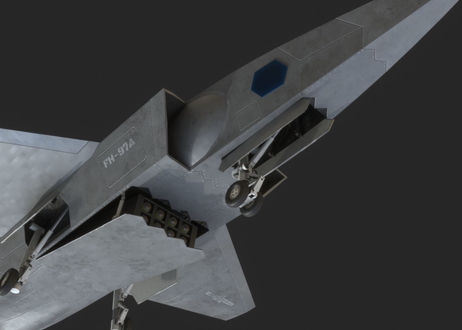 3D model Chinese Air Force CASC FH97A UAV VR / AR / low-poly | CGTrader