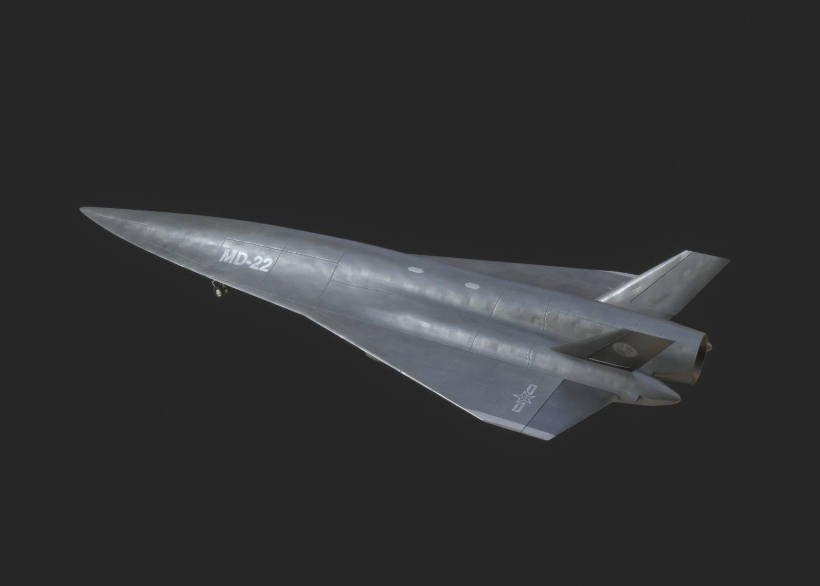 3D model Chinese Air Force CASC MD22 high supersonic speed UAV VR / AR ...