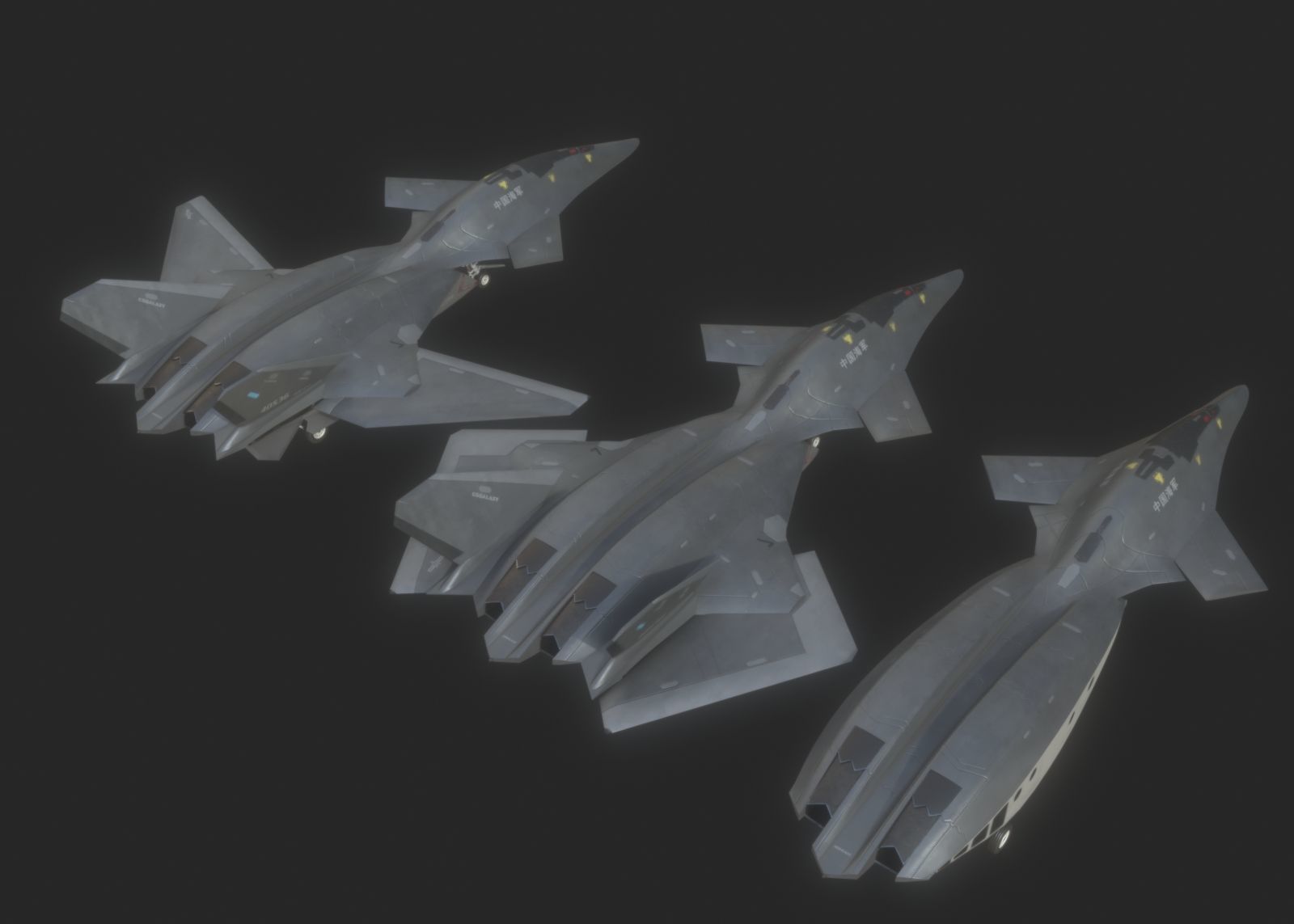 3D model Future PLAAF White Emperor Advanced Air Combat System VR / AR ...