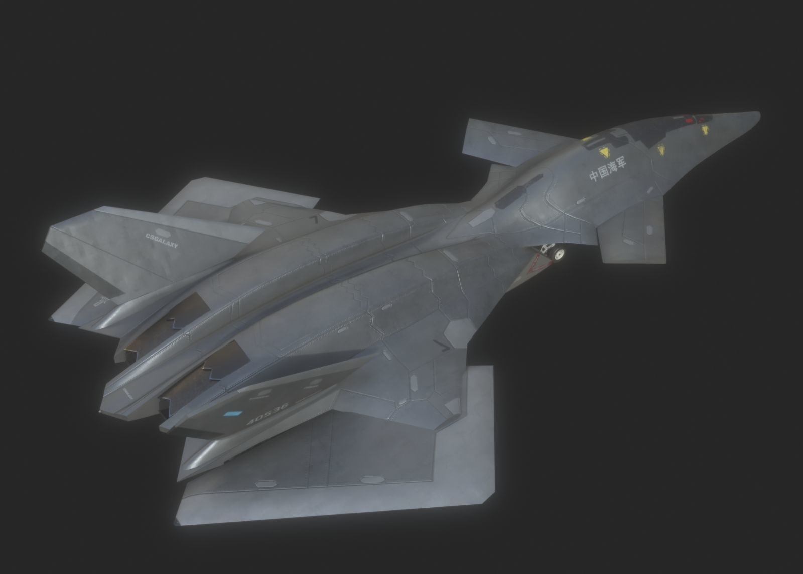 3D model Future PLAAF White Emperor Advanced Air Combat System VR / AR ...