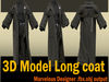Long coat model 3D model | CGTrader