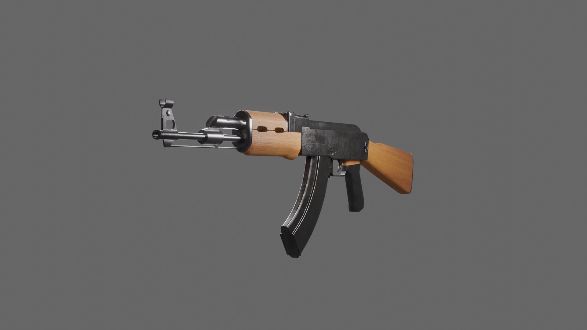 Ak47-textured-pbr material 3D model | CGTrader