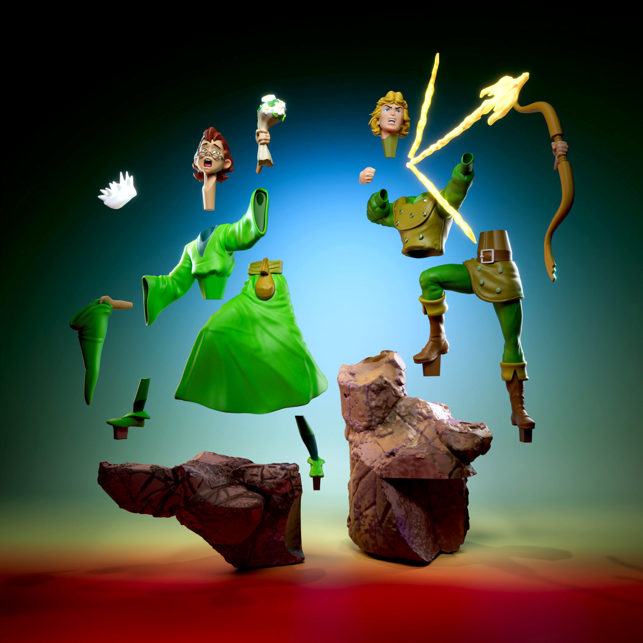 Hank e Presto - Dungeons and Dragons 3D model 3D printable | CGTrader