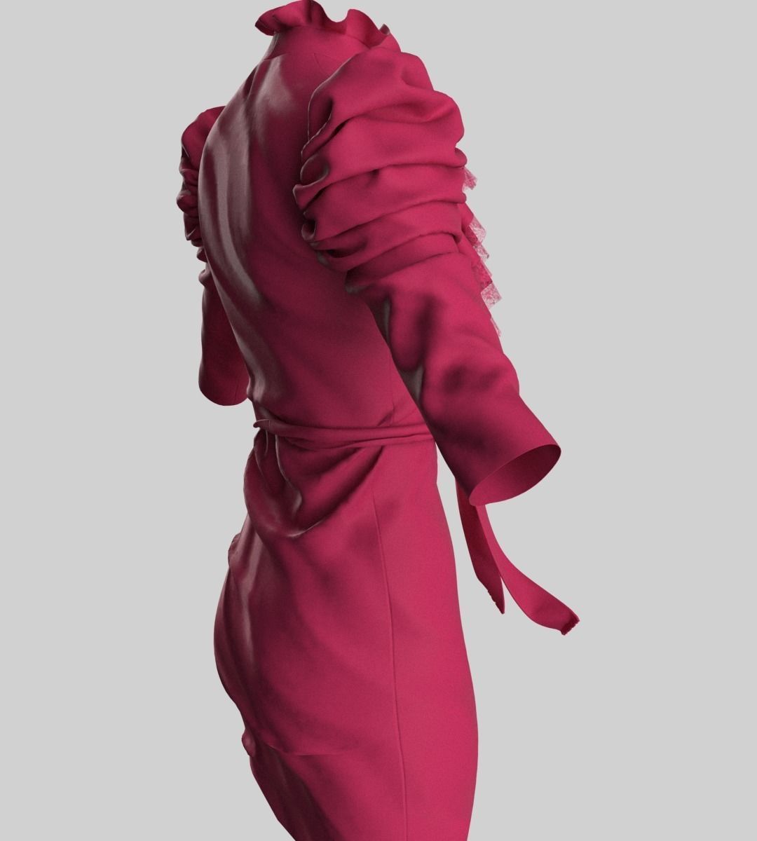3d womens dress free 3D model | CGTrader