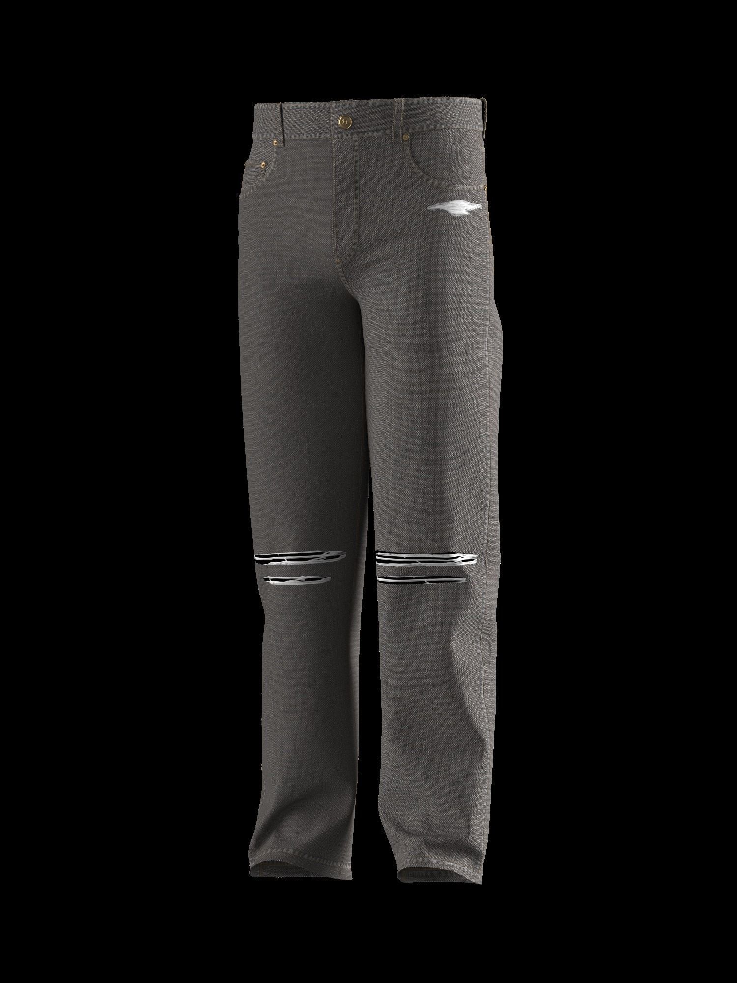 Male denim jean 3D model animated rigged | CGTrader