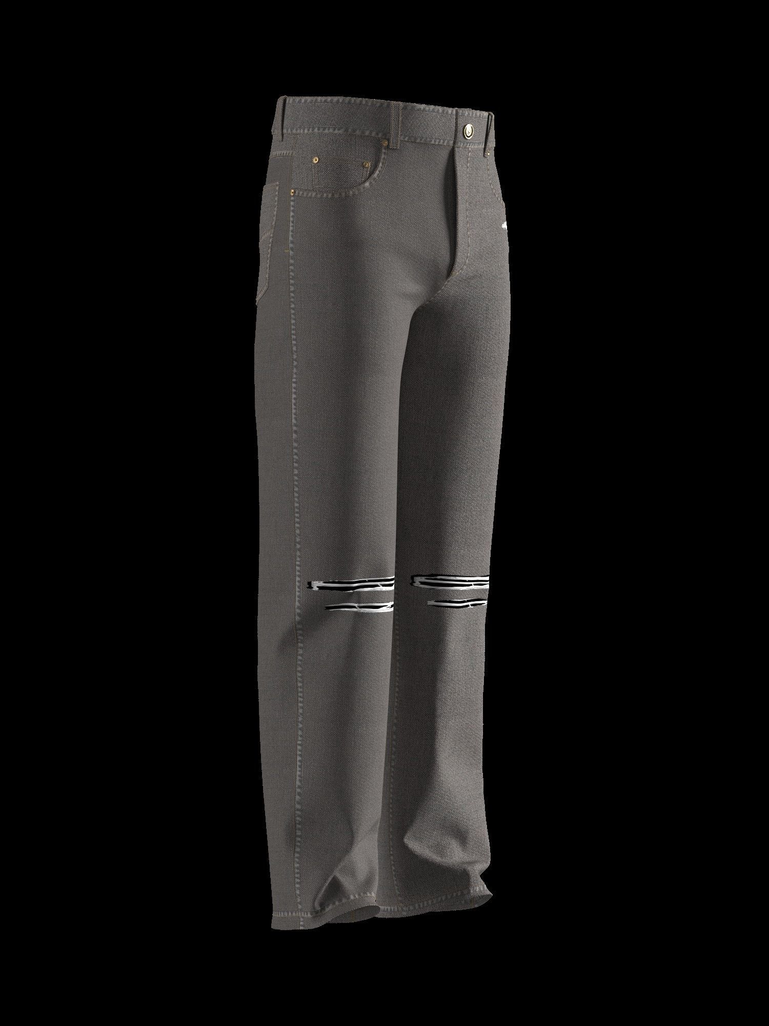 Male denim jean 3D model animated rigged | CGTrader