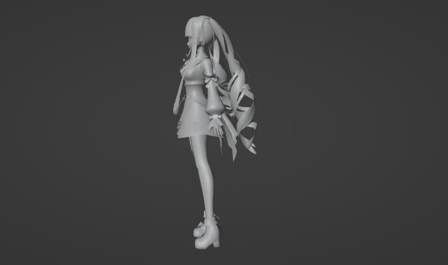 Anime Character - FF Cute Anime Girl 3D model | CGTrader