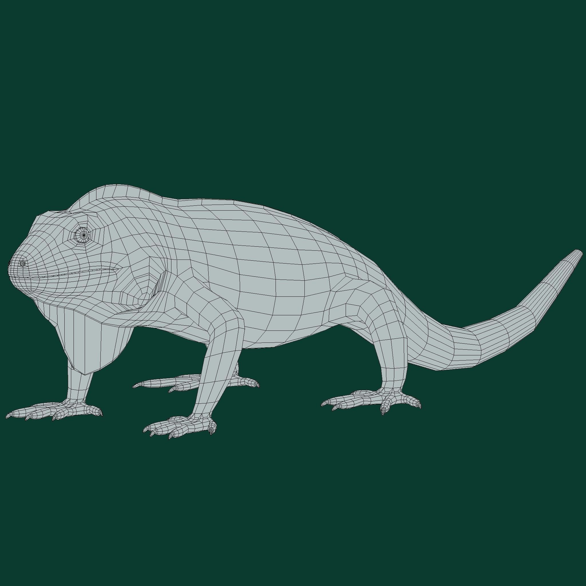 3D model Fiji Banded Iguana Endangered Reptile VR / AR / low-poly ...